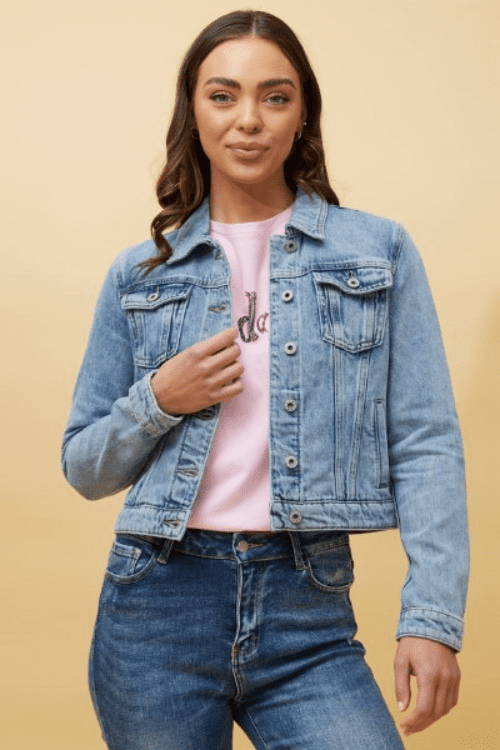 Sequin Evil Eye Denim Jacket | Symphony’s On Argyle