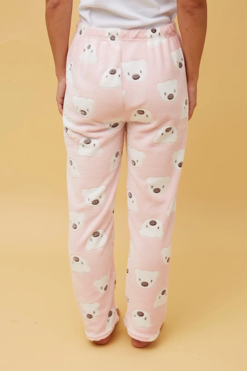 Plush Pyjama Pants - Pink Bears | Symphony’s On Argyle