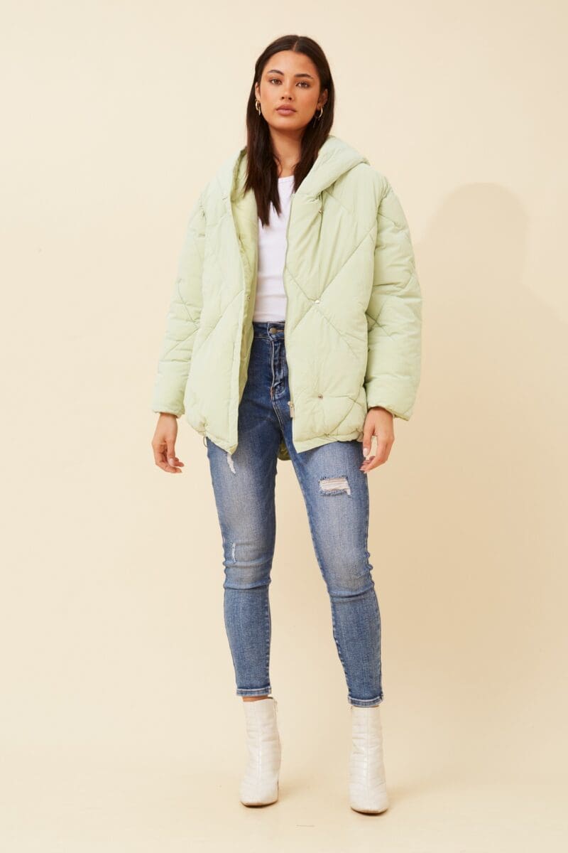 Vinelle Puffer Jacket - Mint | Symphony’s On Argyle